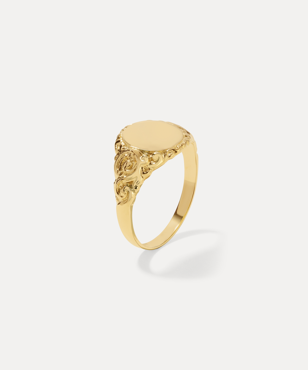 Filigree Signet Ring | Shop Real 14k Gold – ALLICIANTE